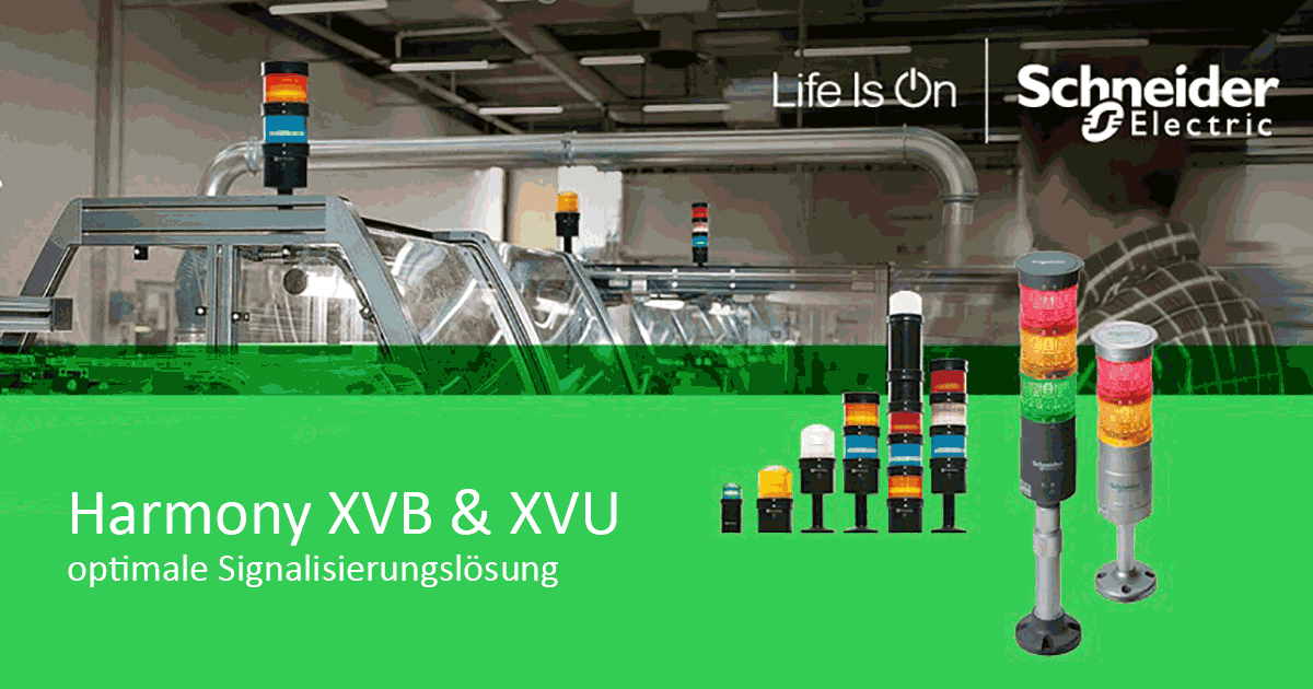 Harmony XVB und XVU Lichtsäulenmodule von Schneider Electric